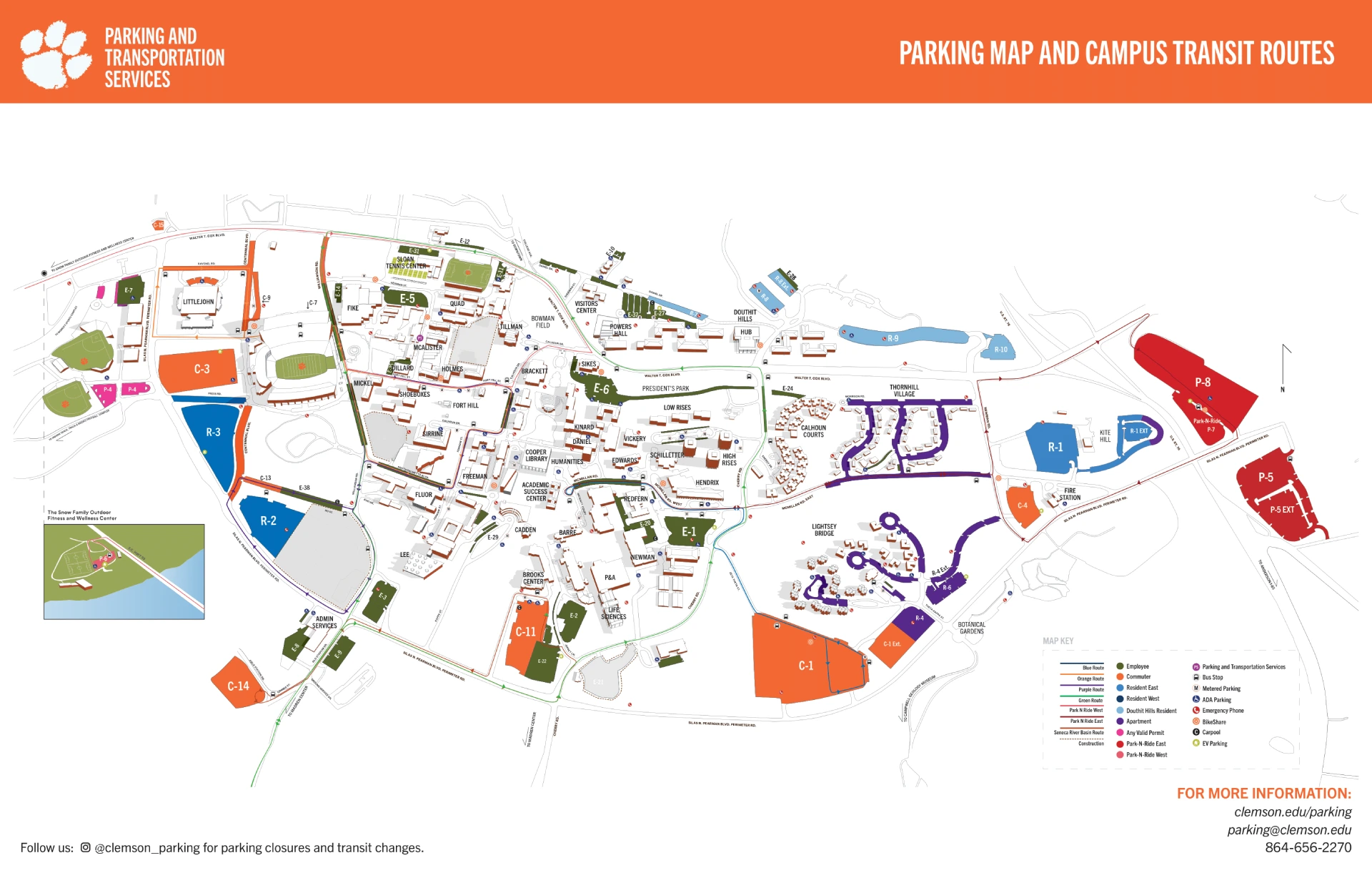 Clemson University Campus Map (2025) - All Maps