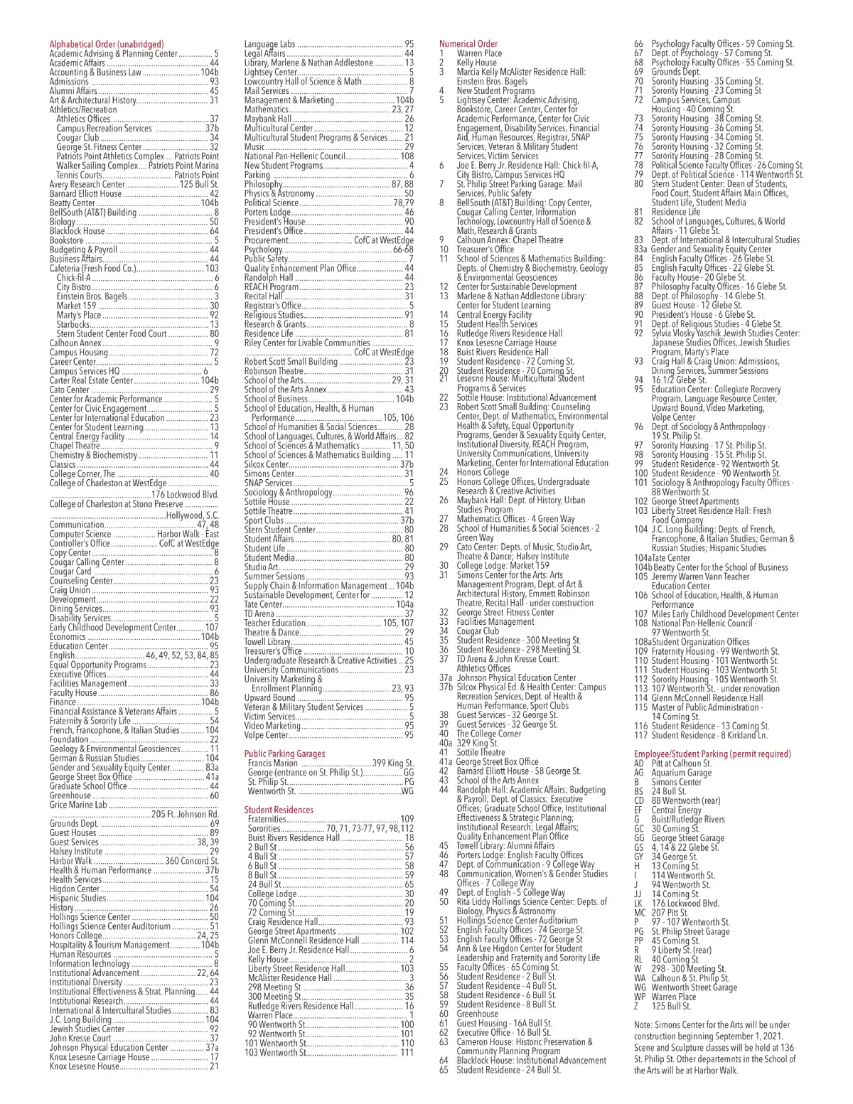 College of Charleston Campus Map (2025-2023) - All Maps