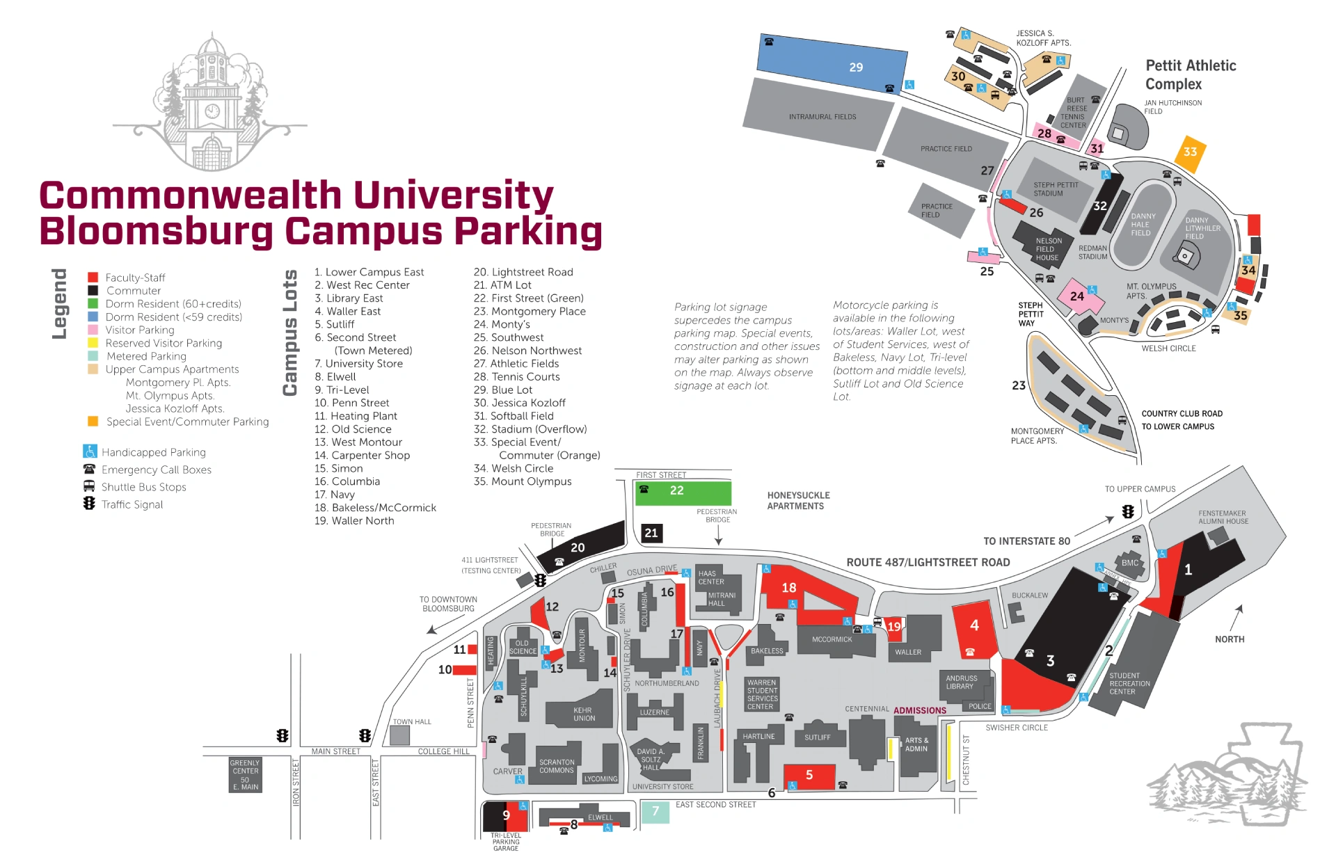 Commonwealth University Bloomsburg Campus Map (2025) - All Maps