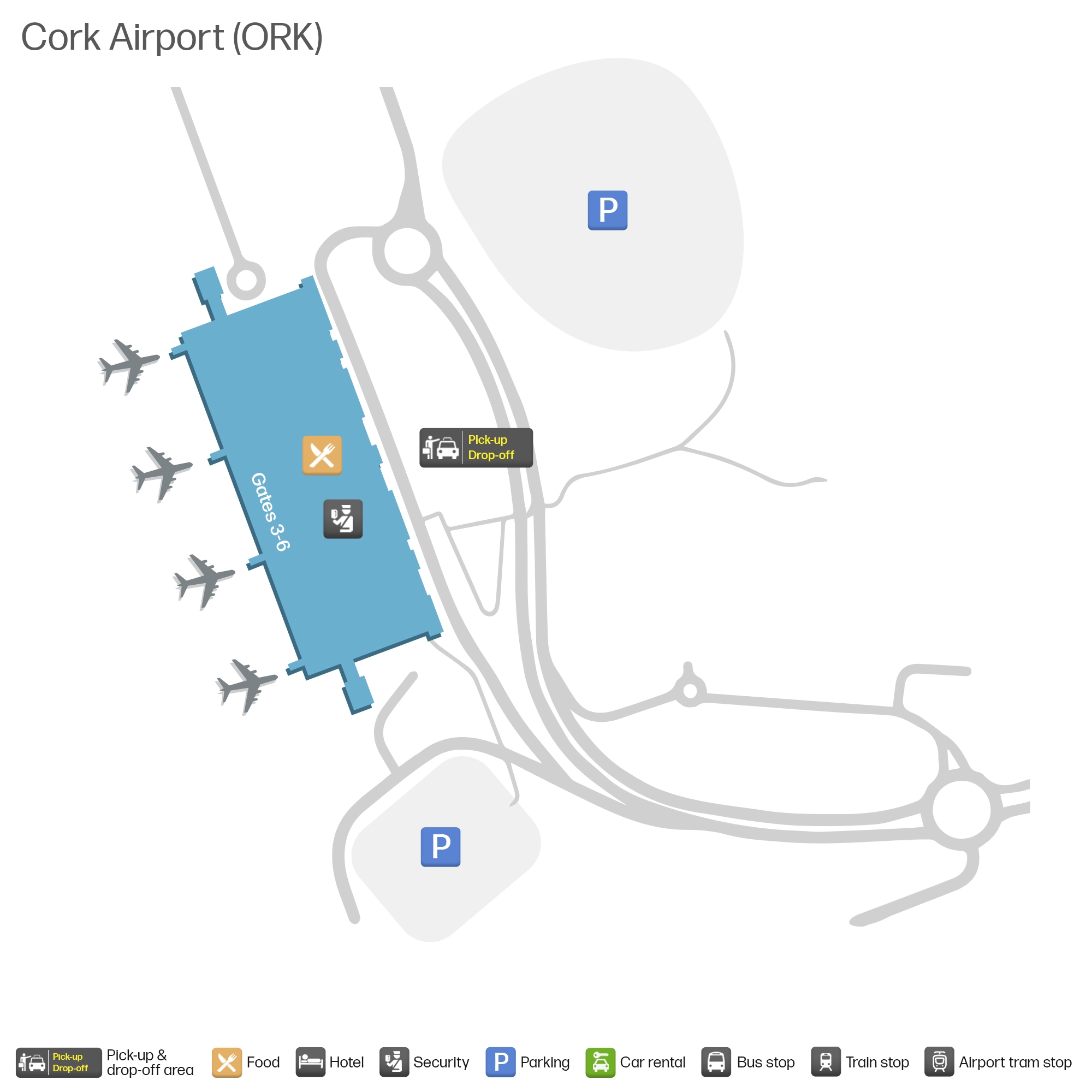 Cork Airport Ground Transportation Map (2025) - All Maps