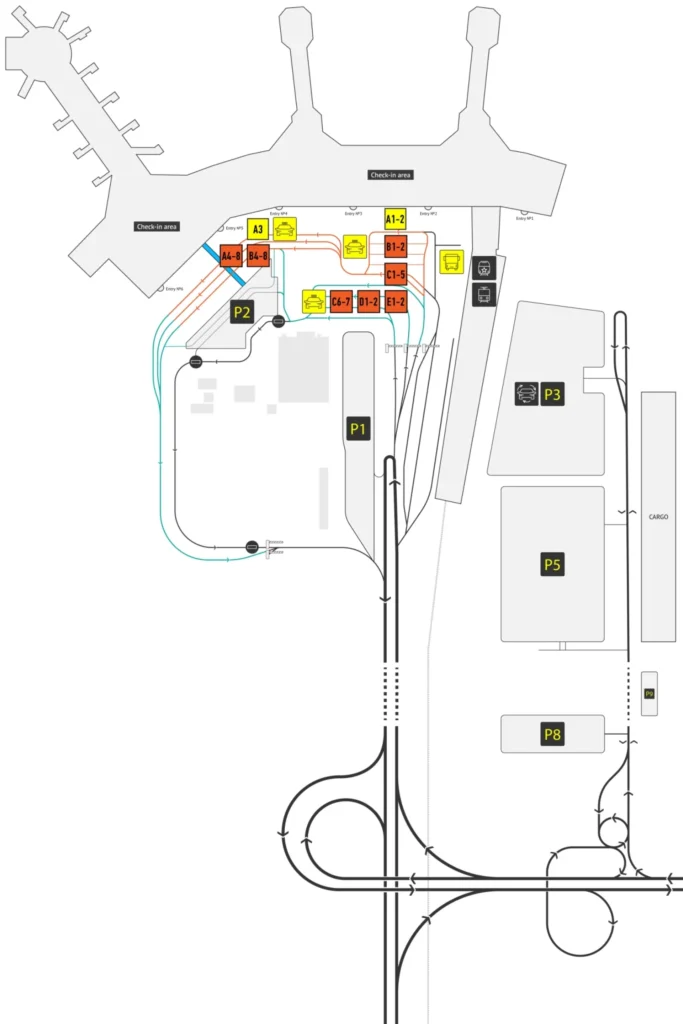 Domodedovo International Airport Ground Transportation Map (2025-2024 ...