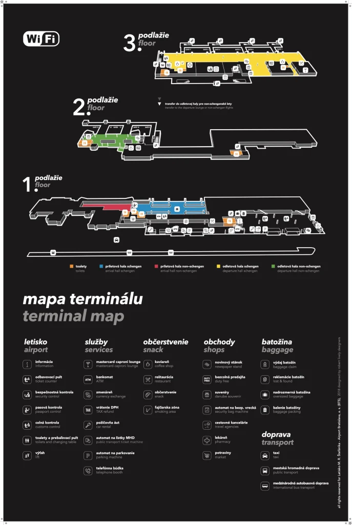 M. R. Štefánik Airport Ground Transportation Map (2025) - All Maps