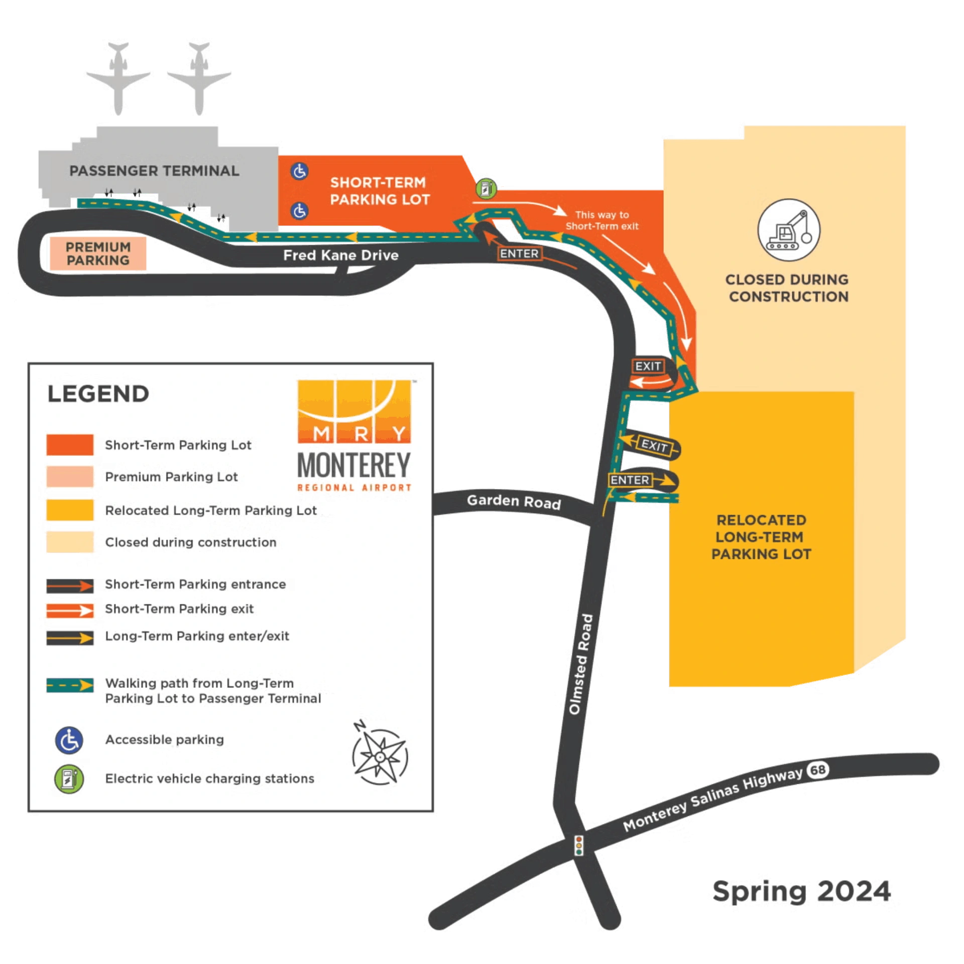 Monterey Peninsula Airport Ground Transportation Map (2025-2024) - All Maps