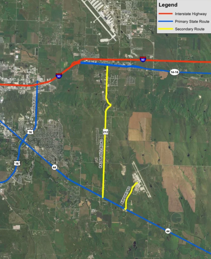 Rapid City Regional Airport Ground Transportation Map (2025) - All Maps