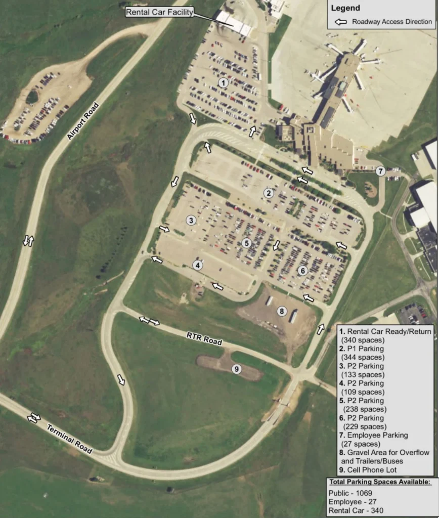 Rapid City Regional Airport Parking Map (2025) - All Maps