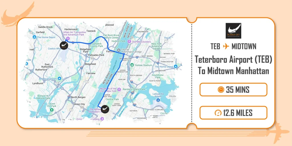 Teterboro Airport Ground Transportation Map (2025-2024) - All Maps