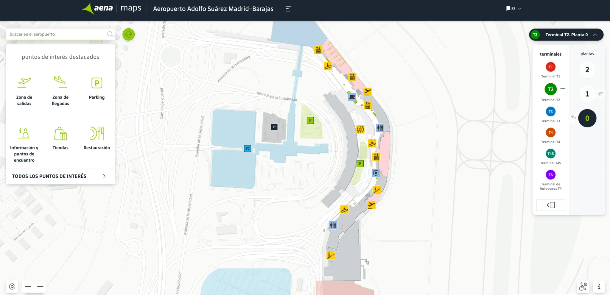 Adolfo Suárez Madrid–Barajas Airport Terminal 2 Map (Most Up-To-Date ...