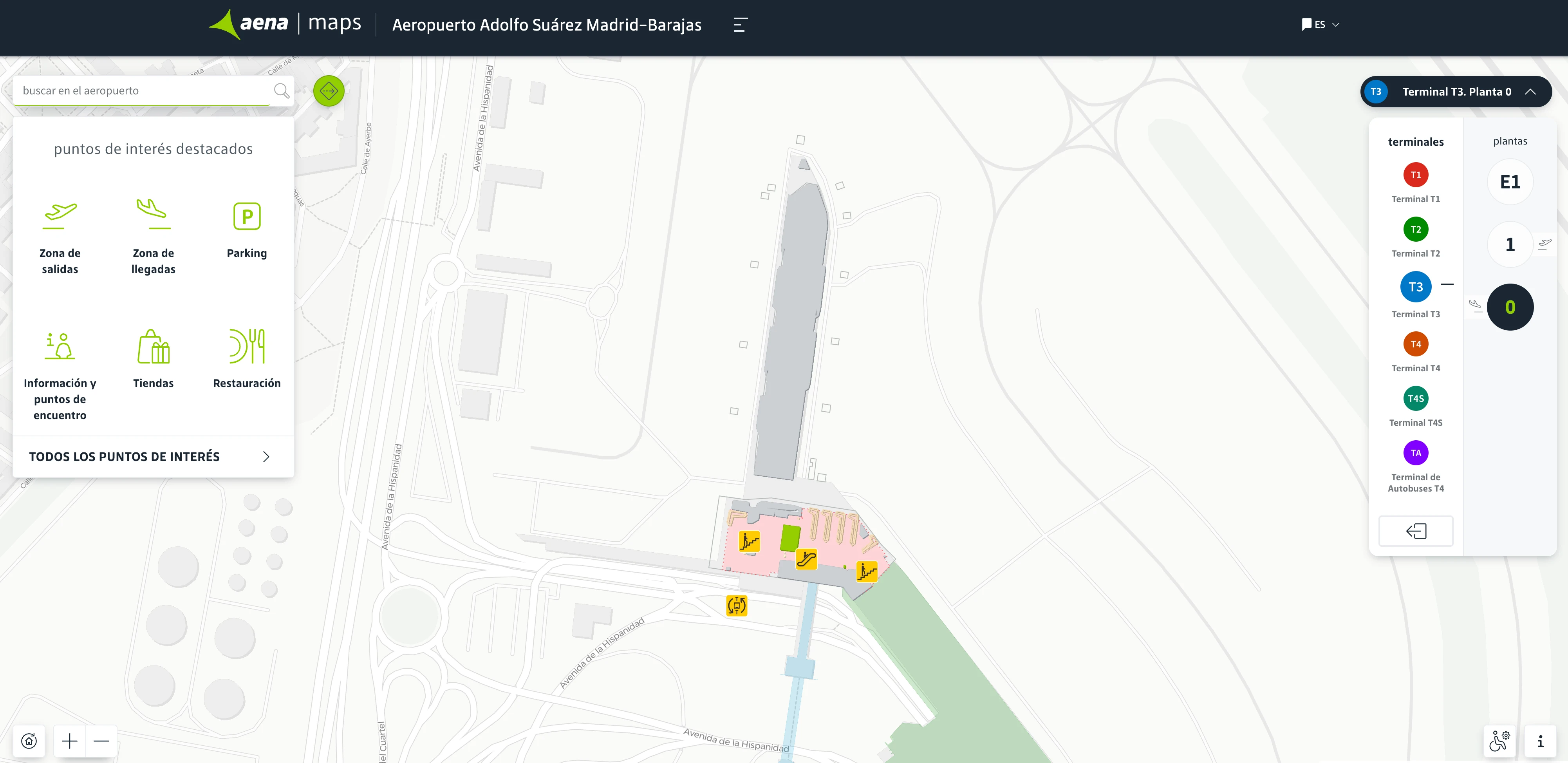 Adolfo Suárez Madrid–Barajas Airport Terminal 3 Map (Most Up-To-Date ...