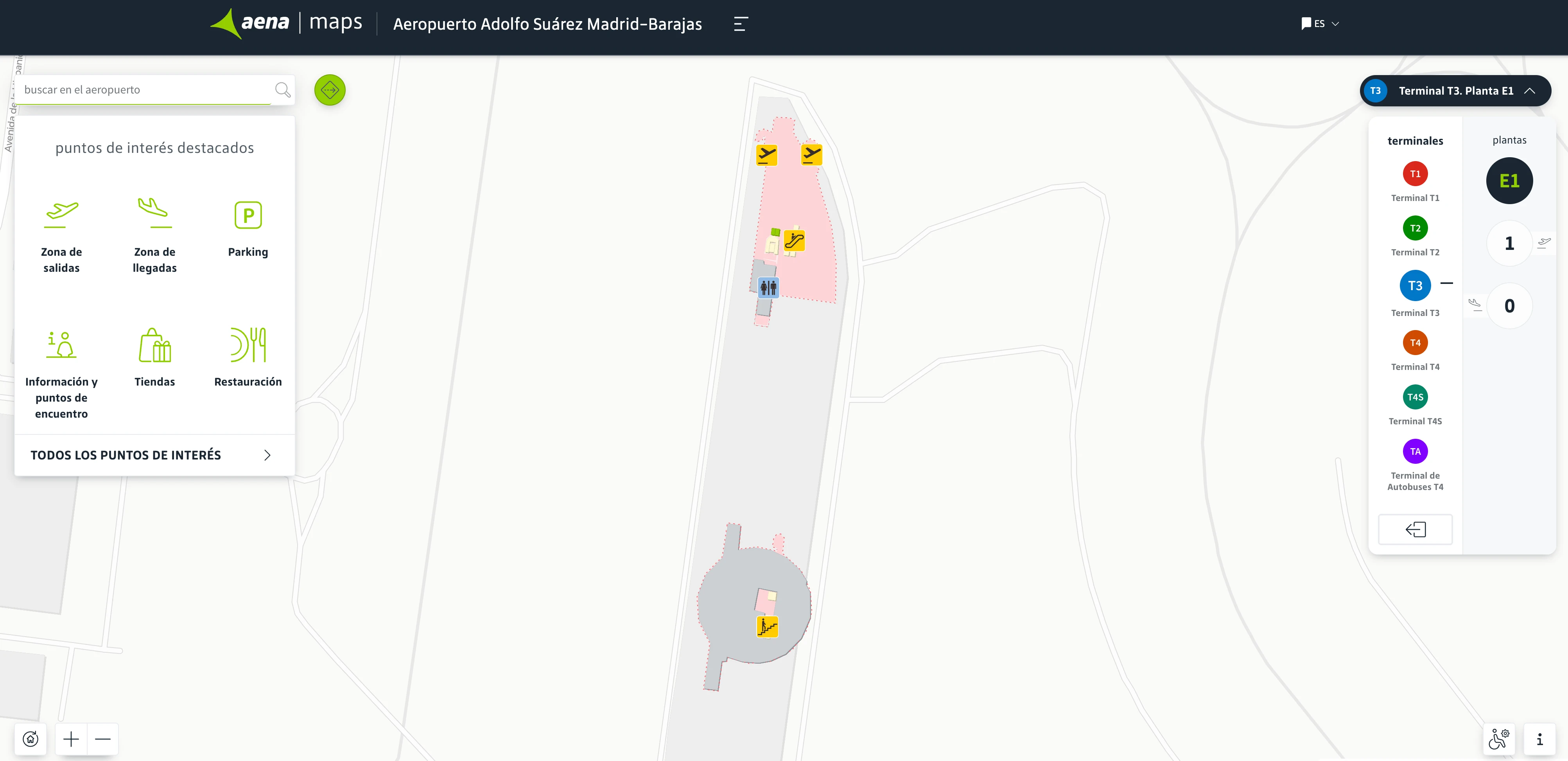 Adolfo Suárez Madrid–Barajas Airport Terminal 3 Map (Most Up-To-Date ...