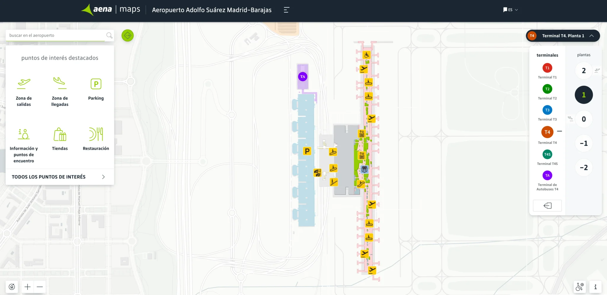 Adolfo Suárez Madrid–Barajas Airport Terminal 4 Map (Most Up-To-Date ...