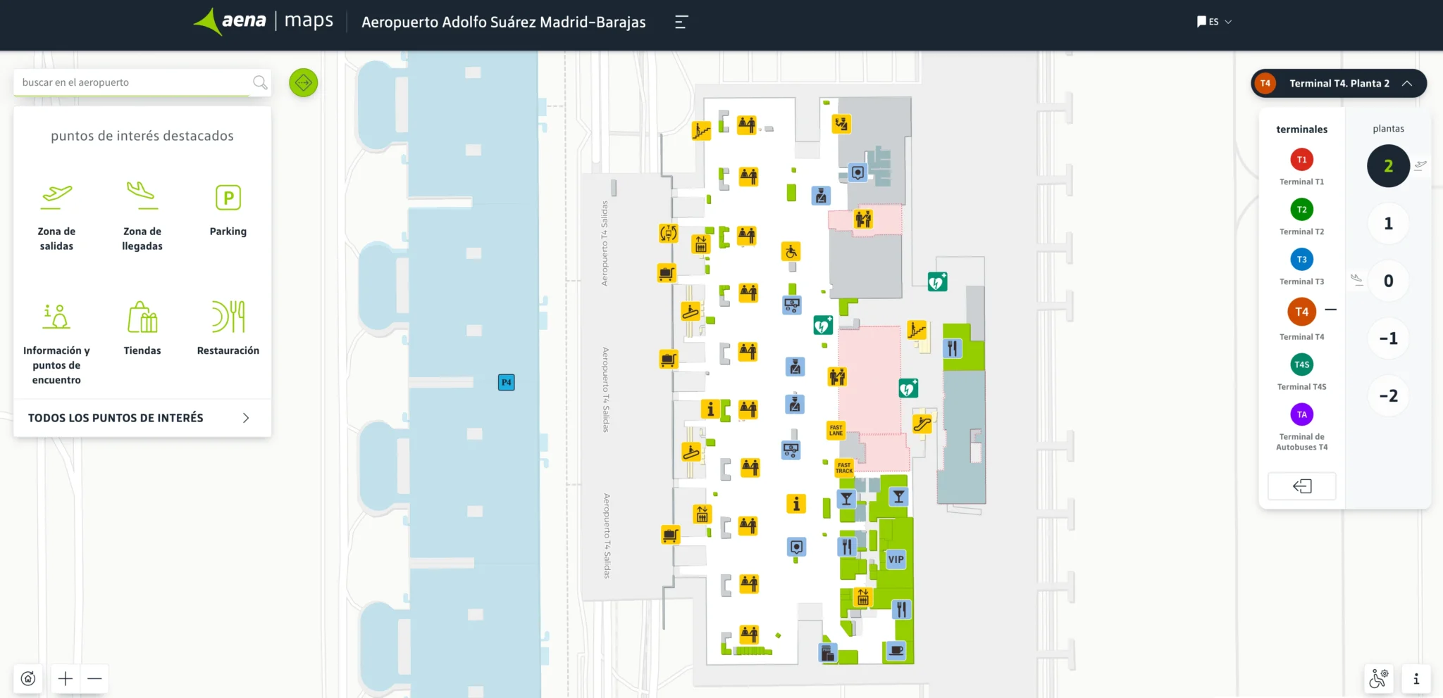 Adolfo Suárez Madrid–Barajas Airport Terminal 4 Map (Most Up-To-Date ...