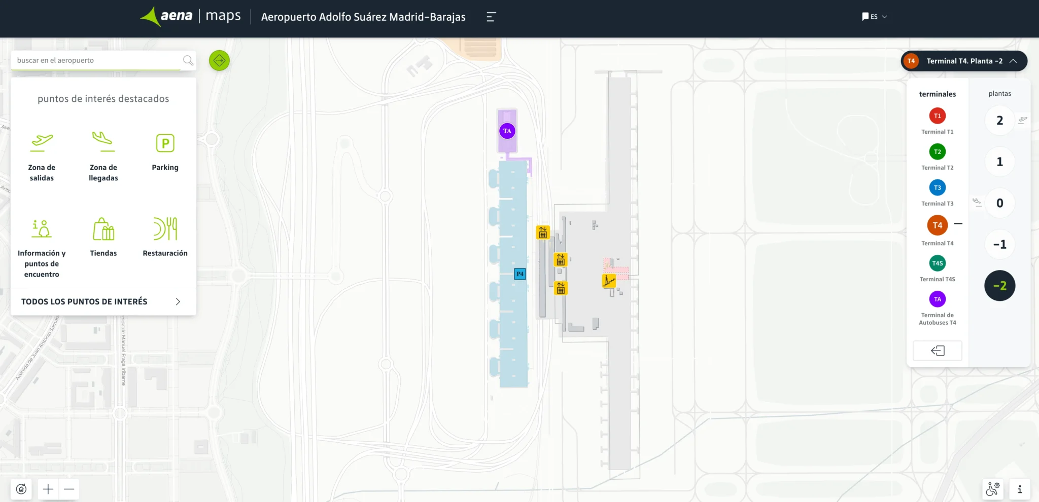 Adolfo Suárez Madrid–Barajas Airport Terminal 4 Map (Most Up-To-Date ...