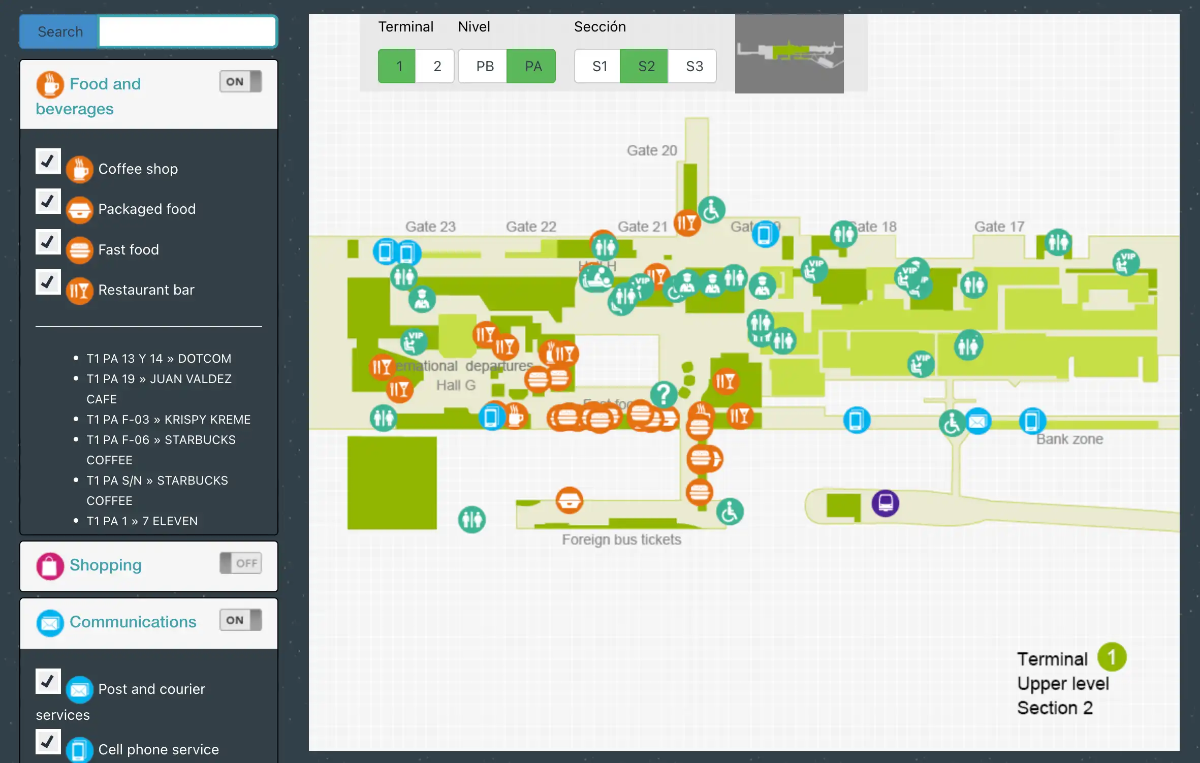 Benito Juárez International Airport Terminal 1 Map (Most Up-To-Date ...