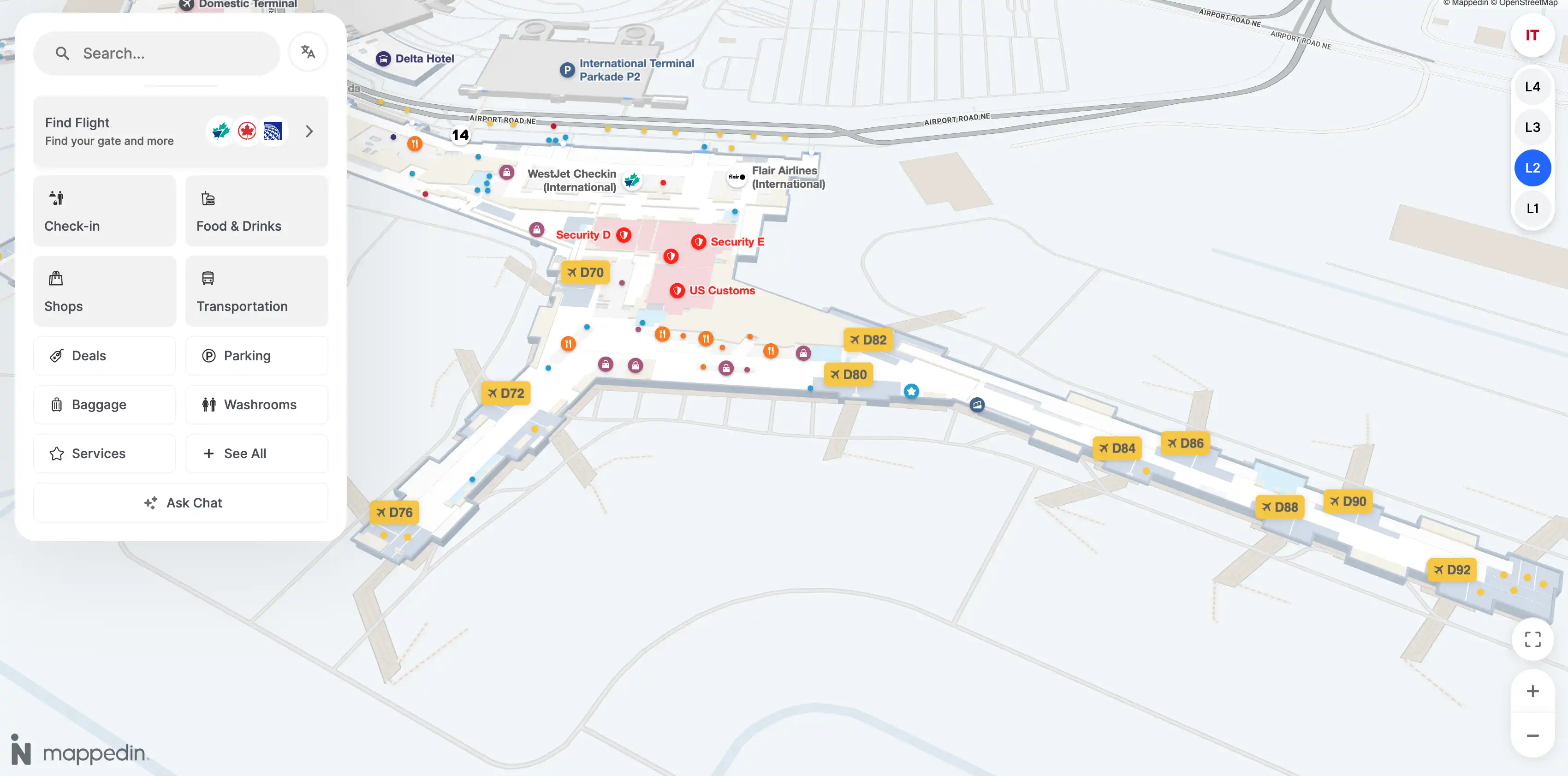 Calgary International Airport International Terminal Map (Most Up-To ...