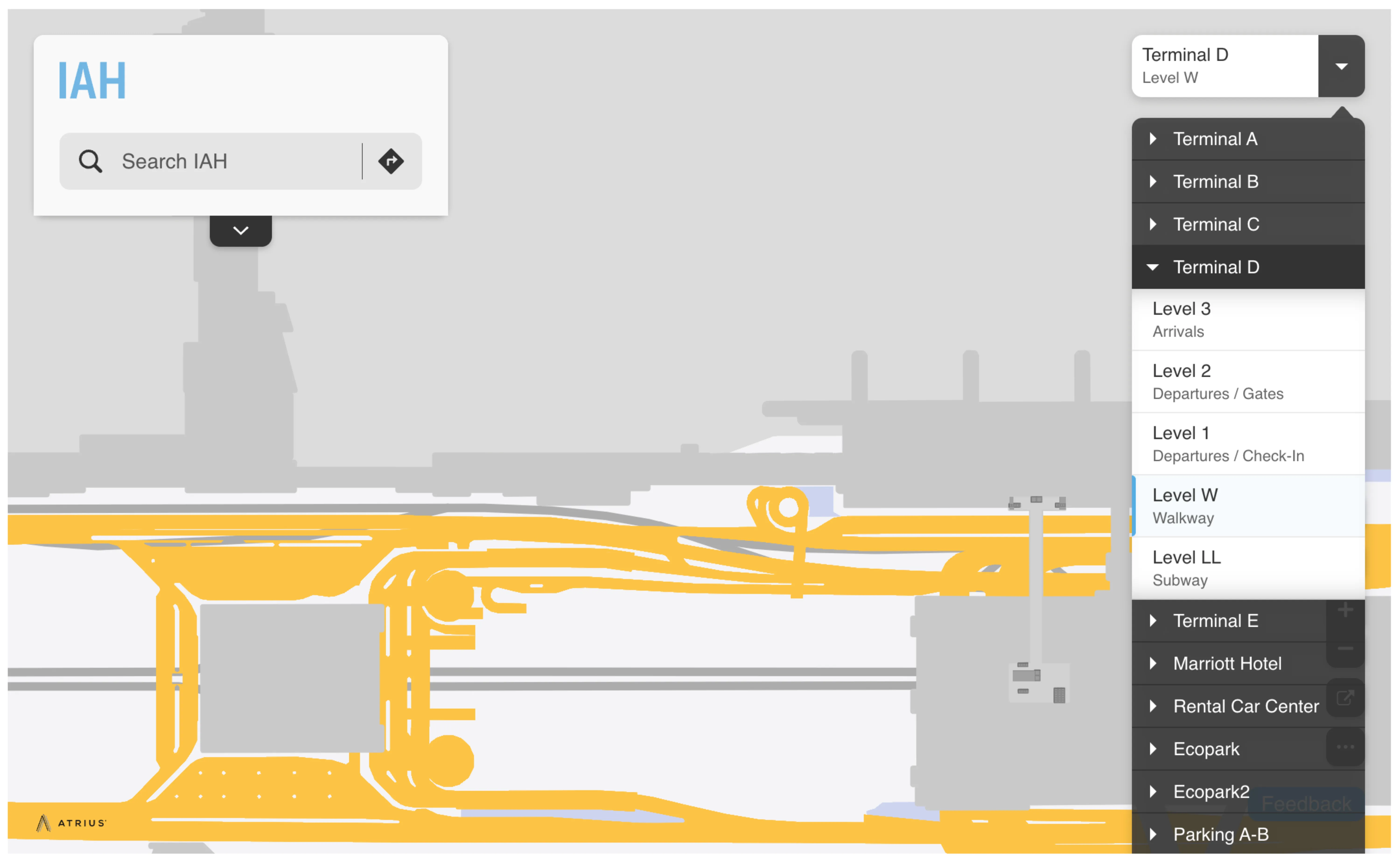 George Bush Intercontinental Airport Terminal D Map (Most Up-To-Date ...