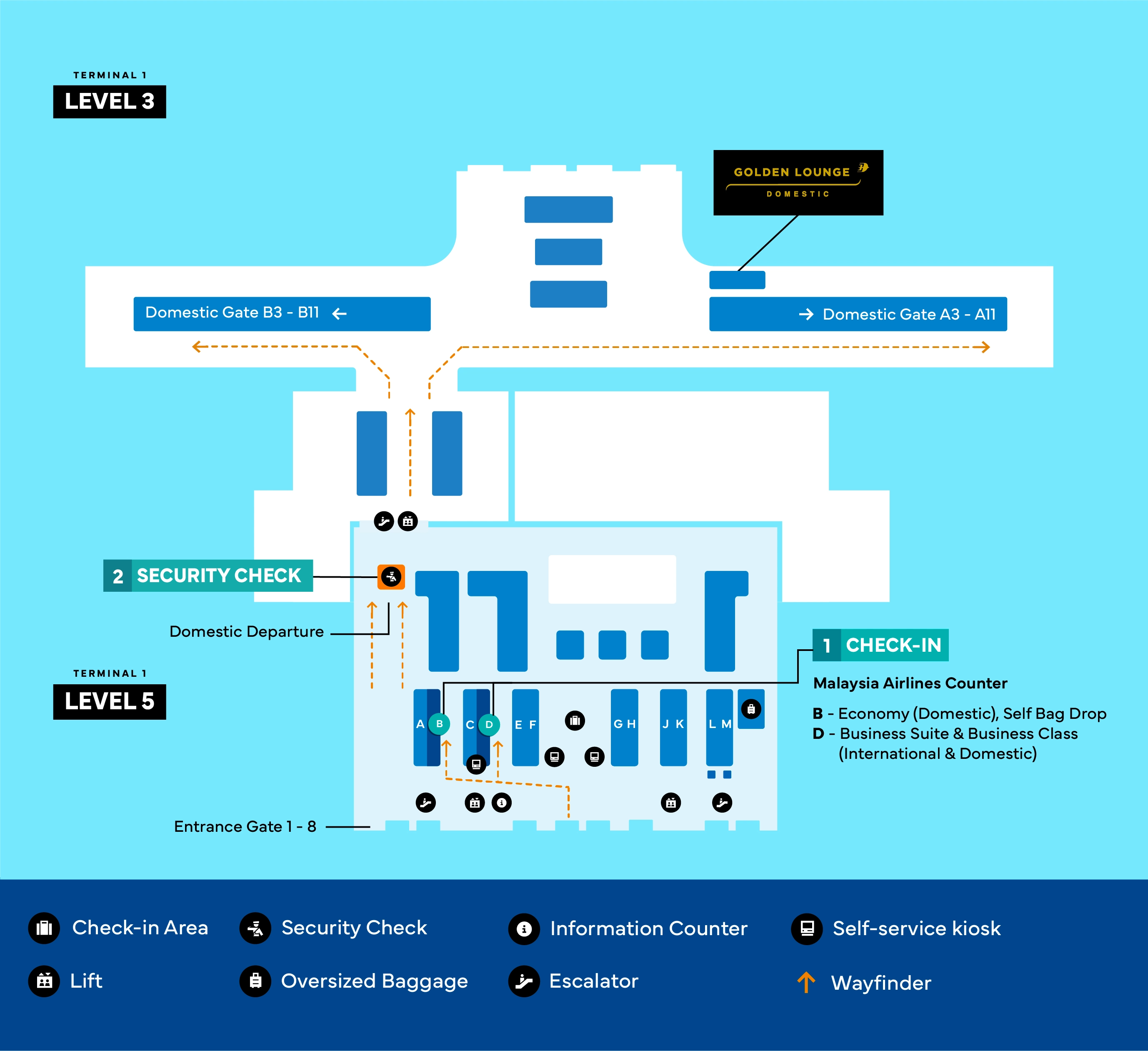 Kuala Lumpur International Airport Terminal 1 Map (Most Up-To-Date ...