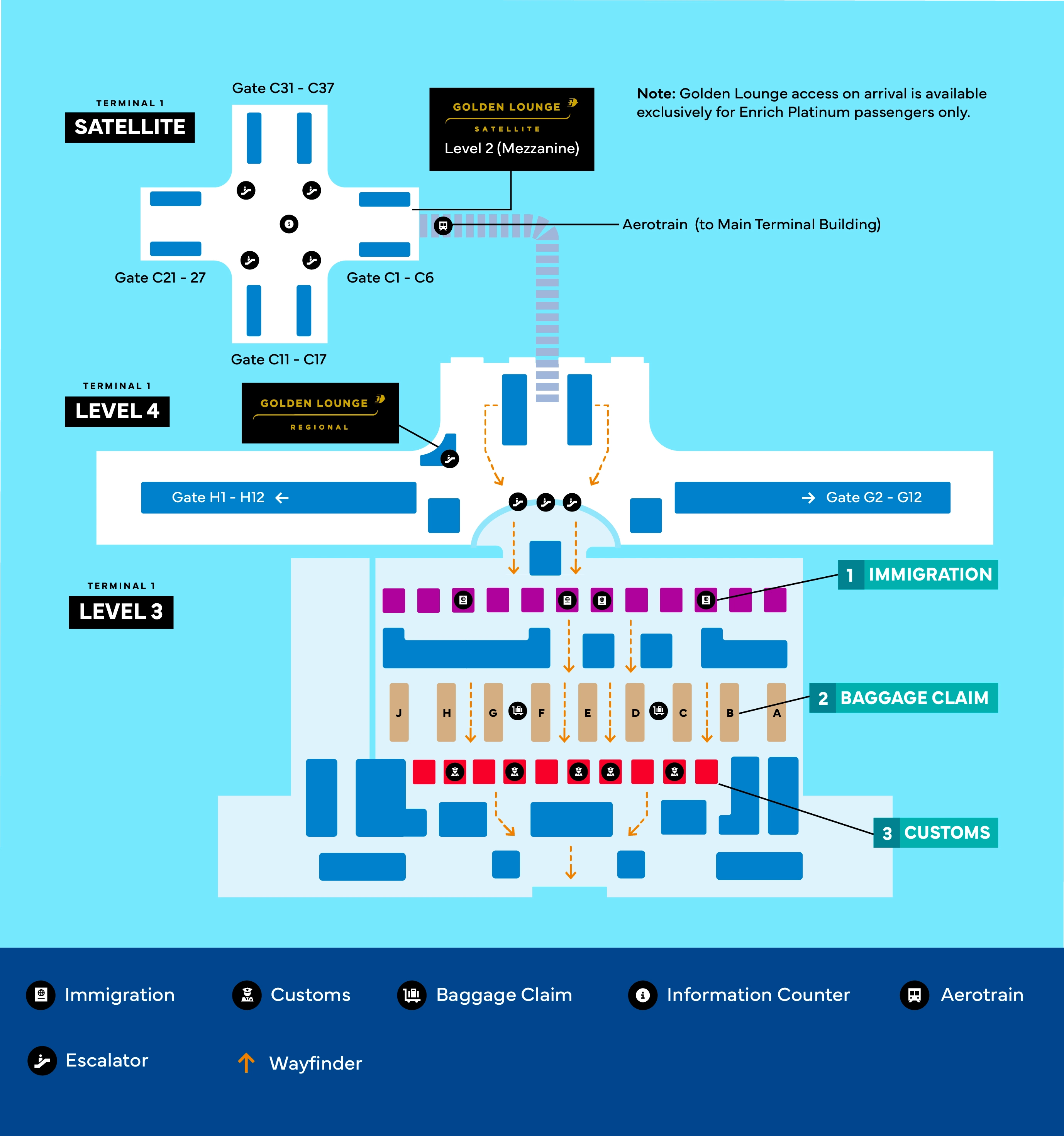 Kuala Lumpur International Airport Terminal 1 Map (Most Up-To-Date ...
