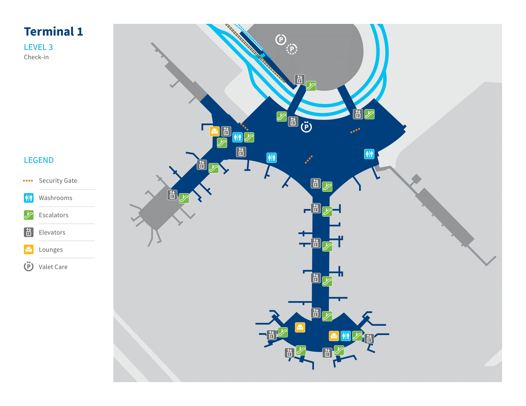 Lester B. Pearson International Airport Terminal 1 Map (Most Up-To-Date ...