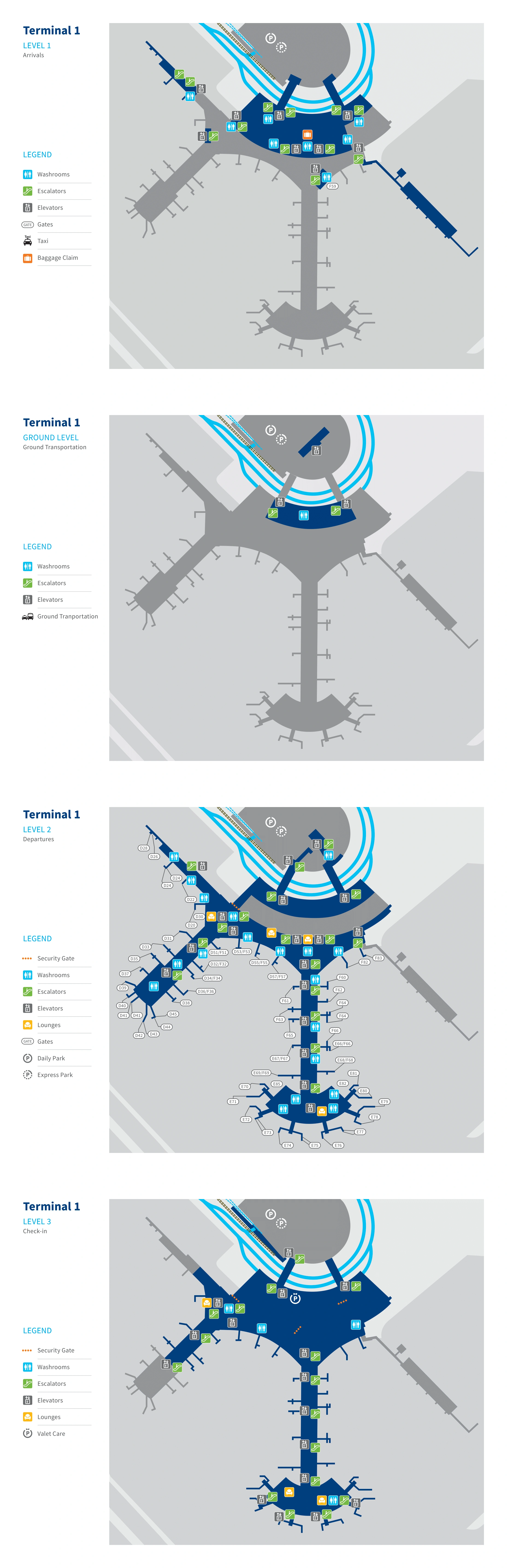 Lester B. Pearson International Airport Terminal 1 Map (Most Up-To-Date ...