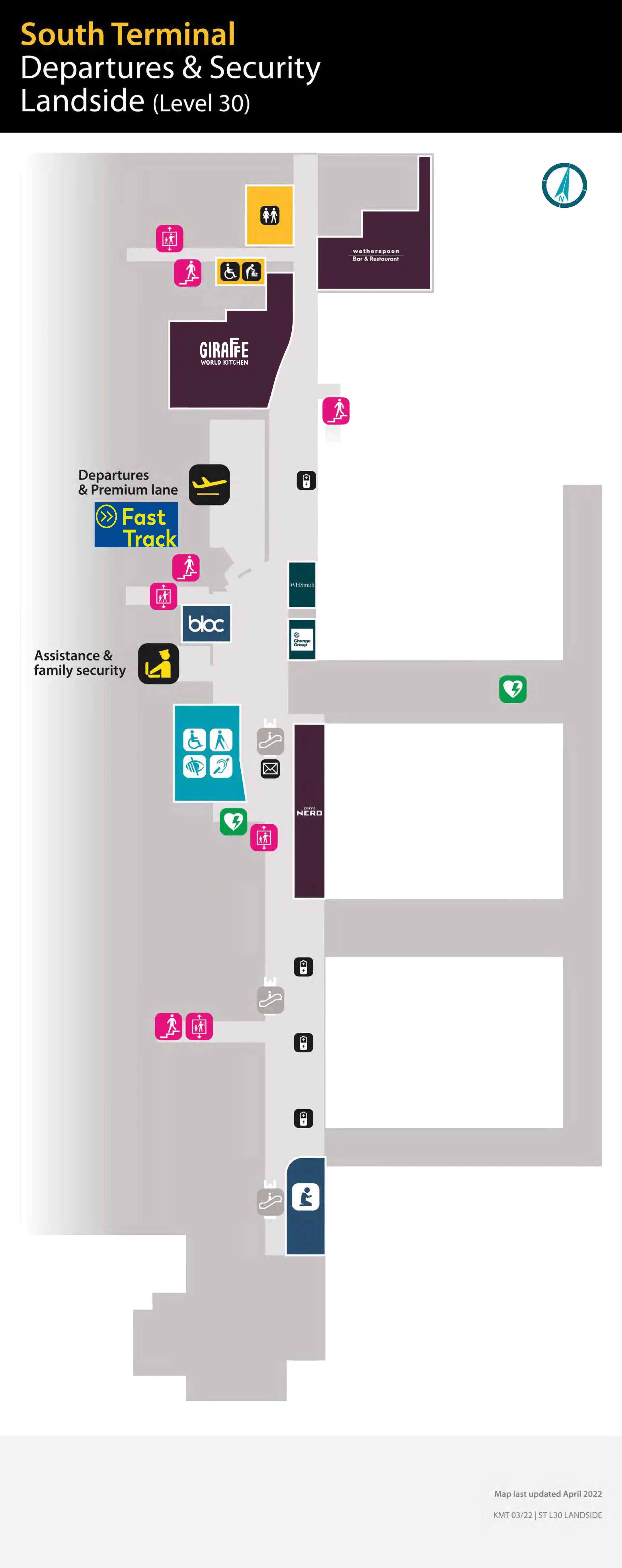 London Gatwick Airport South Terminal Map (Most Up-To-Date) - All Maps