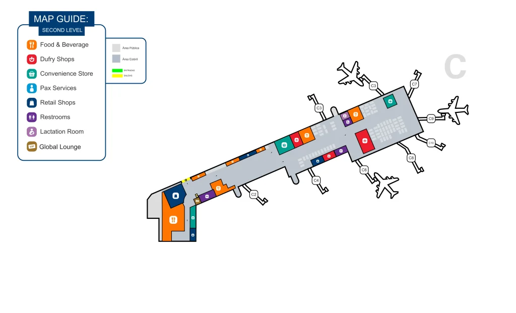 Luis Munoz Marin International Airport Terminal C Map (Most Up-To-Date ...