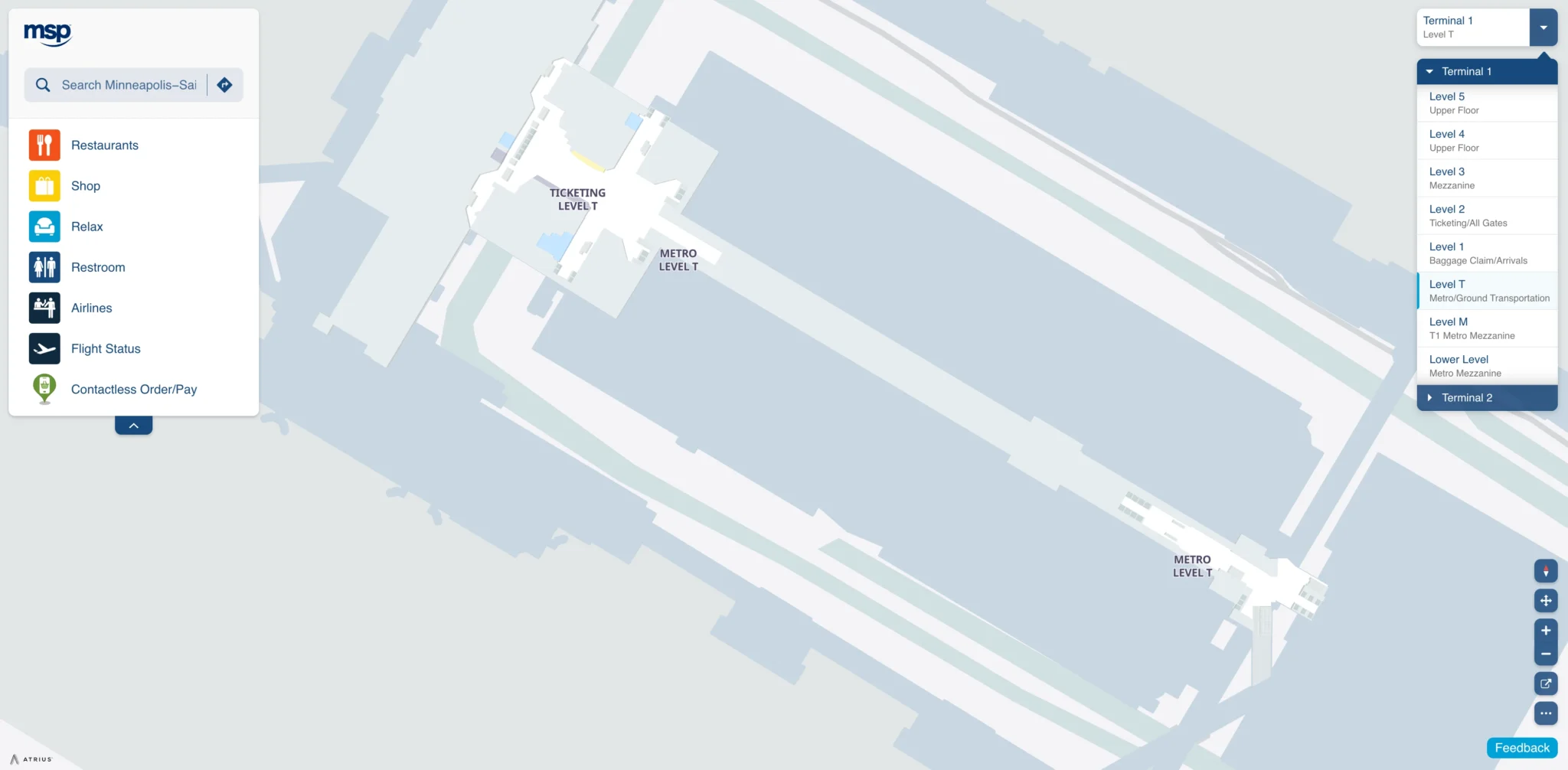 Minneapolis–Saint Paul International Airport Terminal 1 Map (Most Up-To ...